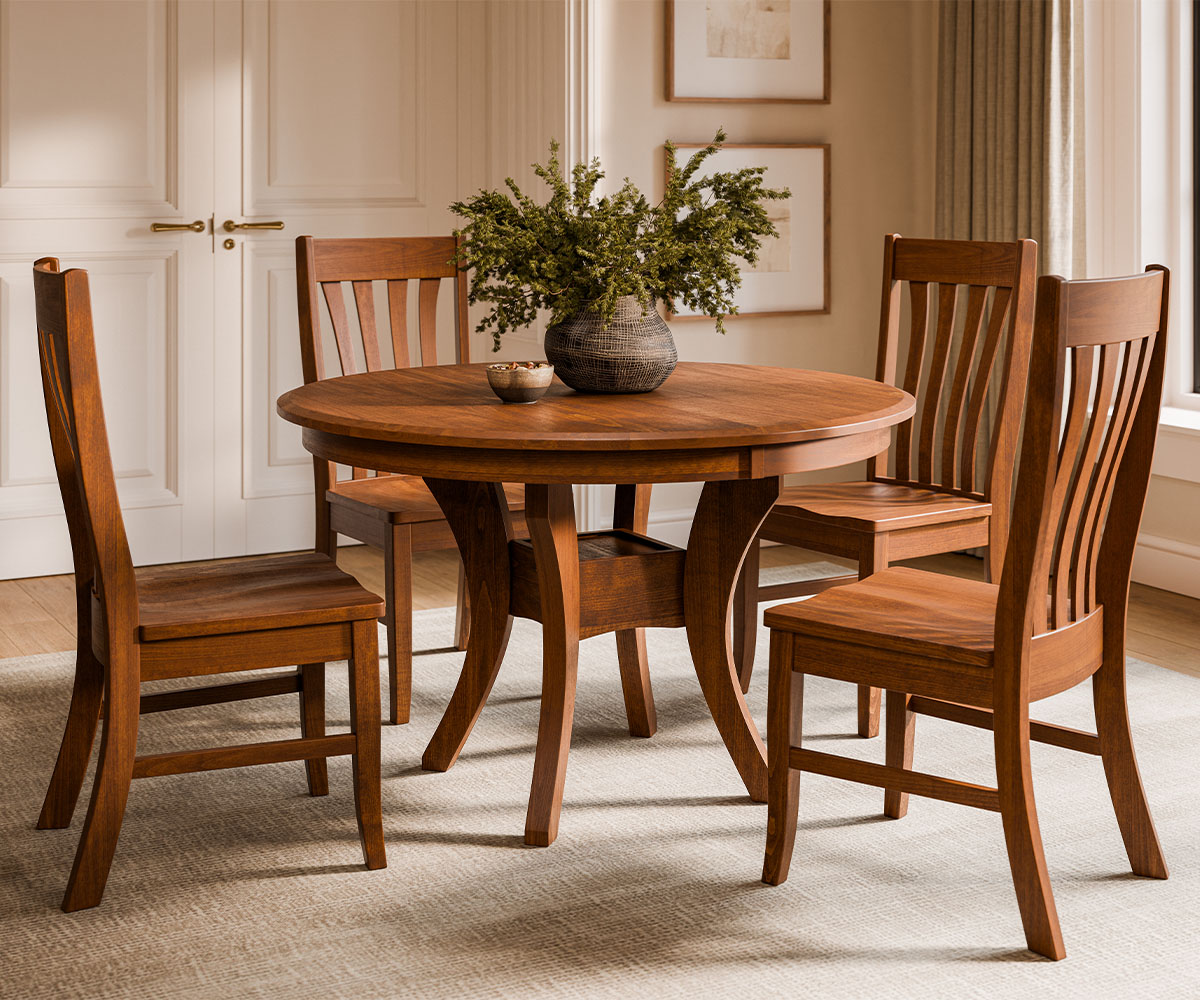 Imperial Single Pedestal Dining Collection - Midwest Woodworks